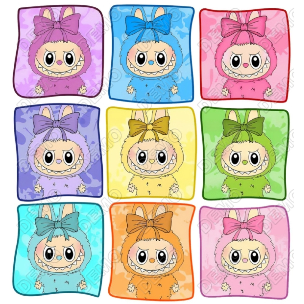 Labubu Doll DTF Iron on Transfer N2 - SKU-2ELB4