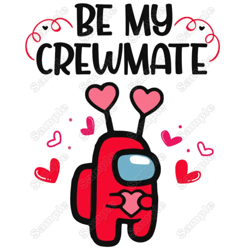 Valentine s Day Among Us Heat Iron on Transfer Decal